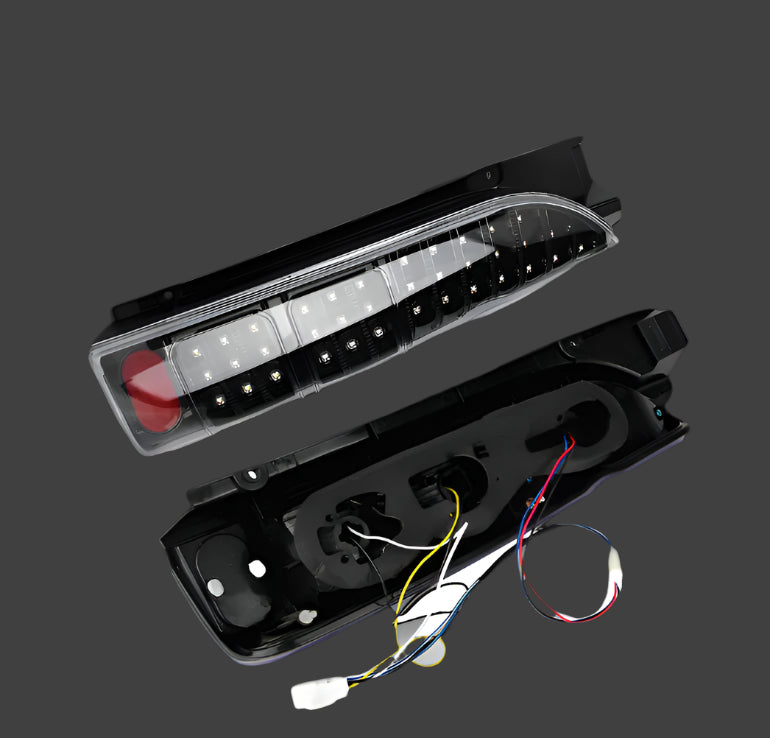 Toyota Hiace JDM Crystal LED Tail Lights 2004-2018 | Black Lens NZ ...