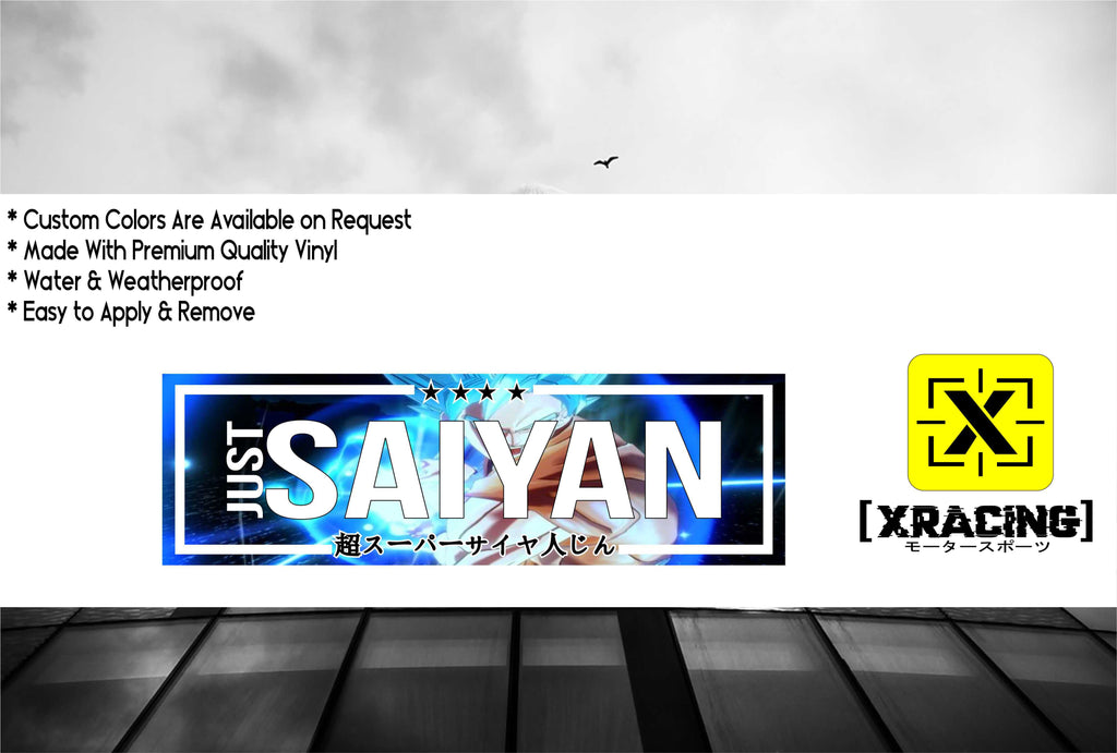 Just Saiyan JDM Slap Sticker NZ | Funny JDM Car Decal | Anime Style ...
