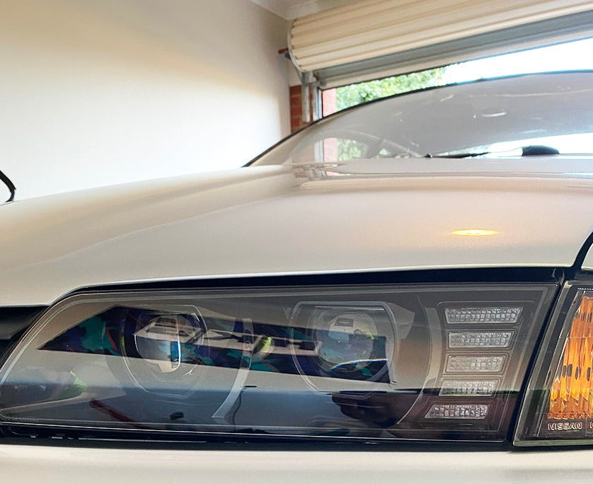 NISSAN SKYLINE R32 GTR GTST RB26 COPLUS DUAL LED PROJECTOR HEADLIGHTS ...