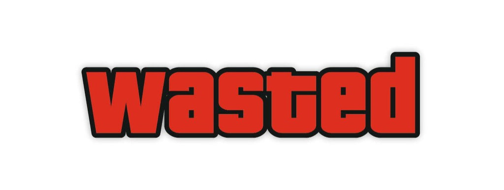 Wasted GTA Style Funny JDM Sticker NZ | JDM Car Decal | Gaming Style ...