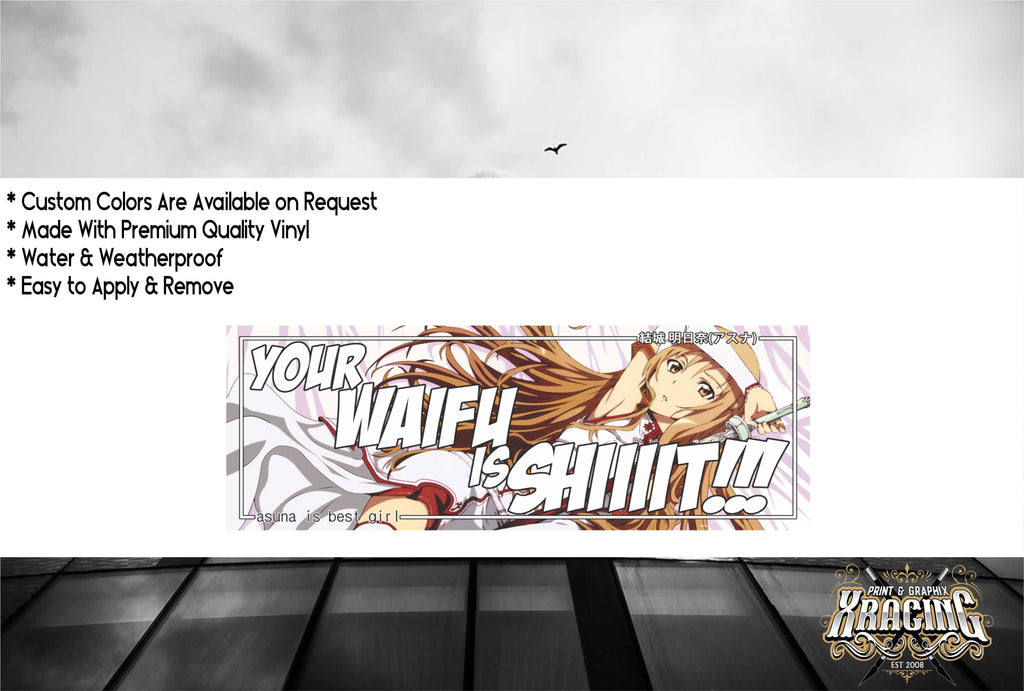 JDM SLAP YOUR WAIFU IS SH*T JDM STICKER FUNNY CAR STICKER DECAL [XRACI ...