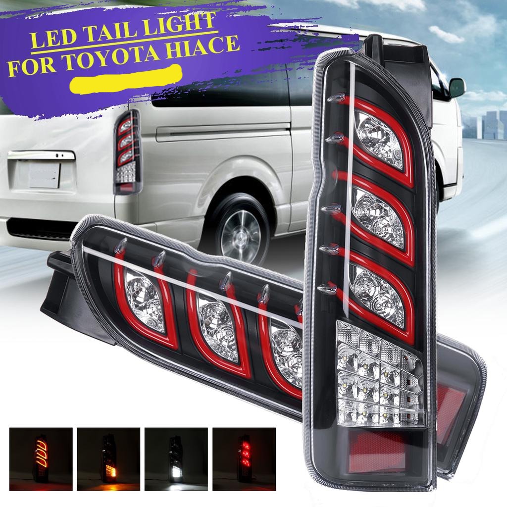 Toyota Hiace Full LED Tail Lights 2004-2018 NZ | Plug & Play Install ...