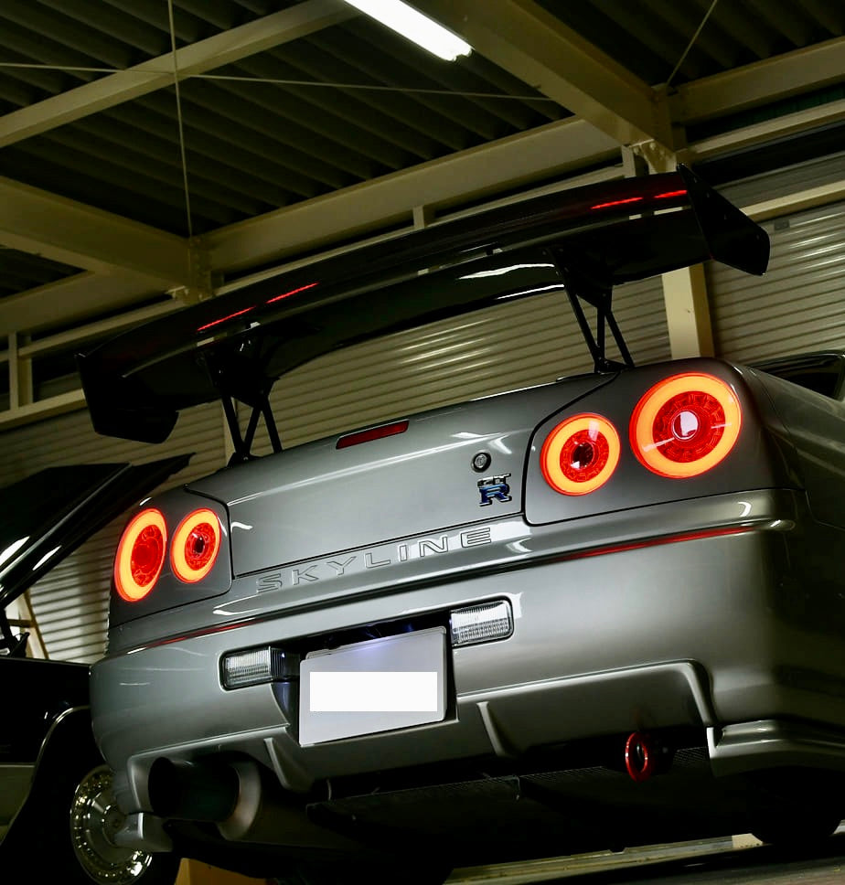 Nissan Skyline R34 GTR GTT RB25 RB26 CRYSTAL RED 3D LIGHT BAR LED TAIL ...